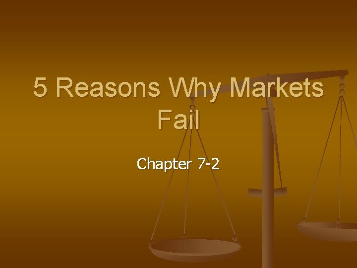 5 Reasons Why Markets Fail Chapter 7 2