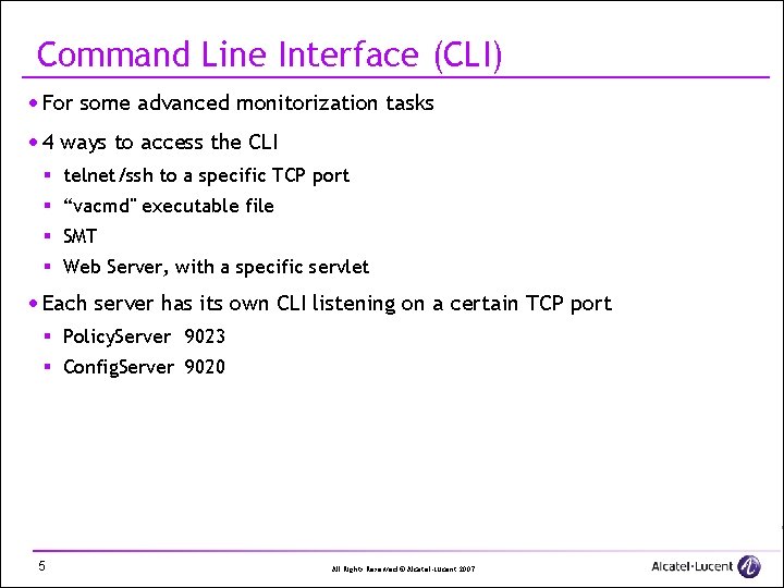 Administration Interfaces AI Module Objectives Command Line Interface