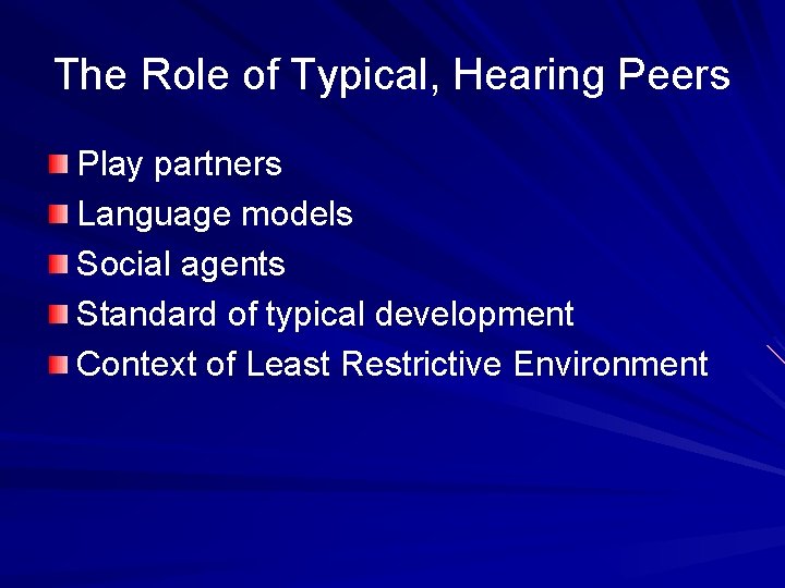 Creating Supportive Inclusive Placements for Deaf Preschoolers The