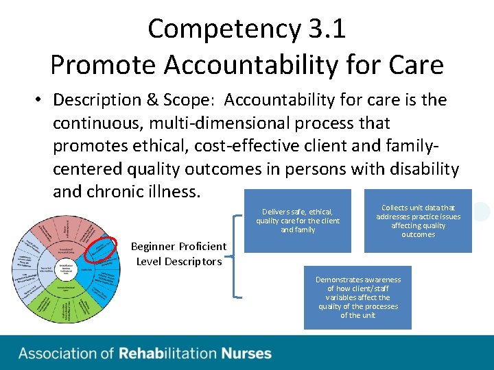 Competency Model for Professional Rehabilitation Nursing Scenarios for