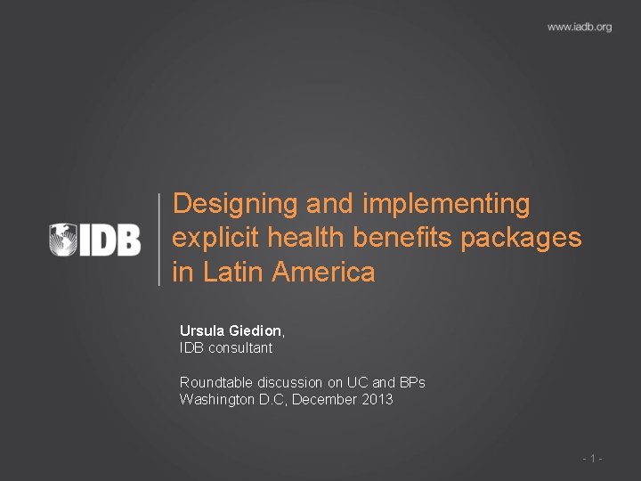 Designing and implementing explicit health benefits packages in