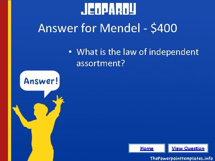 Genetics Review FINAL JEOPARDY Mendel Dominance Inheritance Mutations