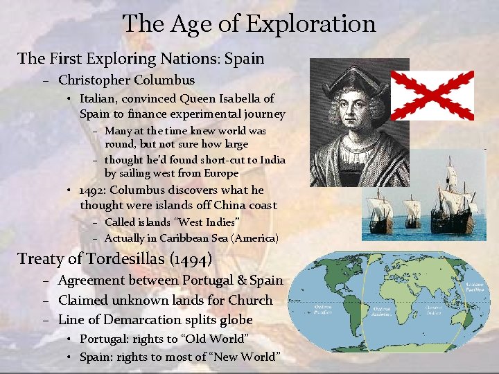 Unit 3 The Age of Exploration Three Ships
