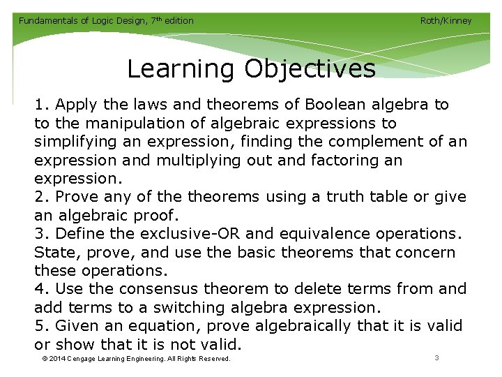 Fundamentals of Logic Design 7 th edition RothKinney