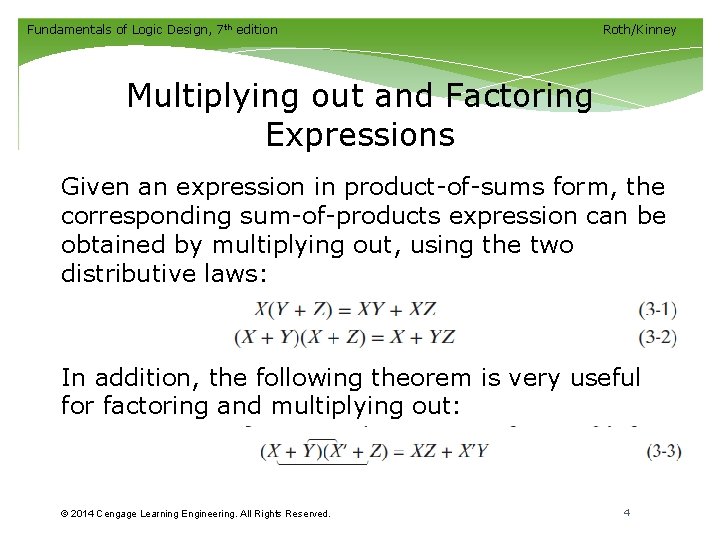 Fundamentals of Logic Design 7 th edition RothKinney