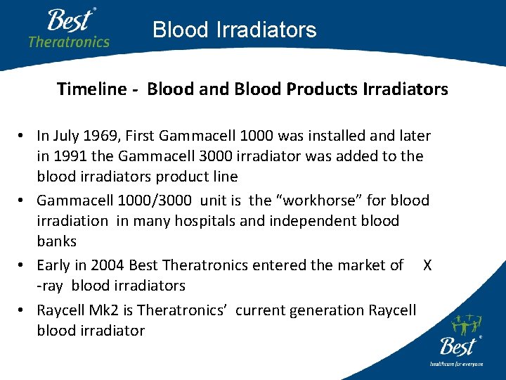 Cesium Irradiators and Alternative Technologies Technical Discussion Best