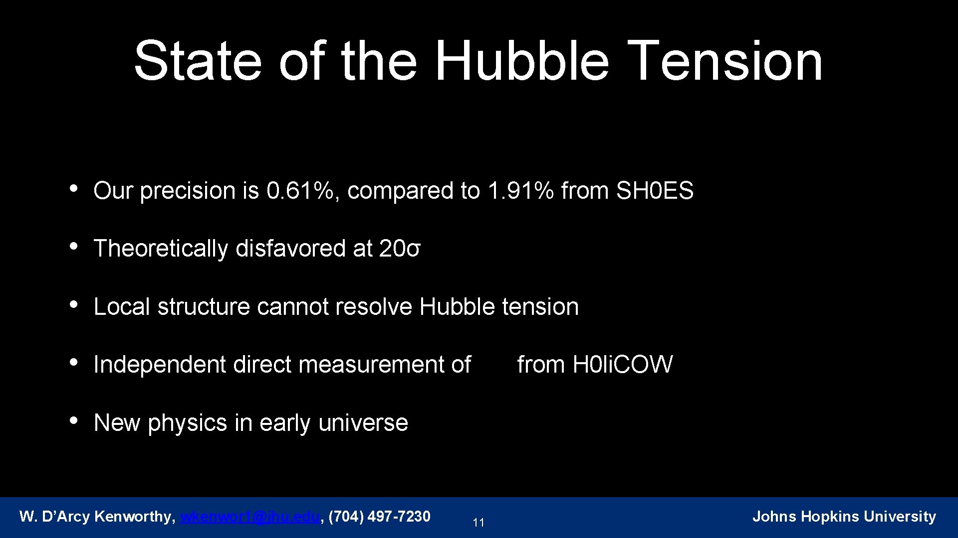 Hubble Tension and Cosmic Voids W DArcy Kenworthy