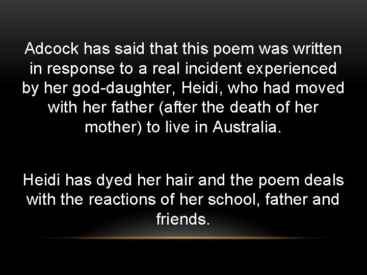 FOR HEIDI WITH BLUE HAIR Fleur Adcock Adcock