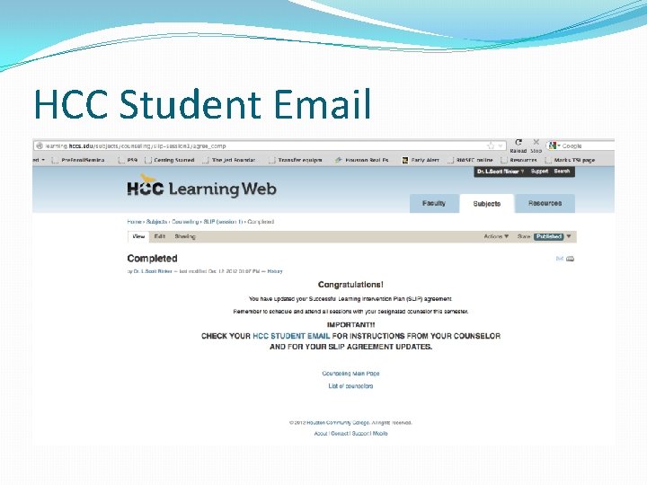 SLIP Seminar Successful Learning Intervention Plan Welcome to