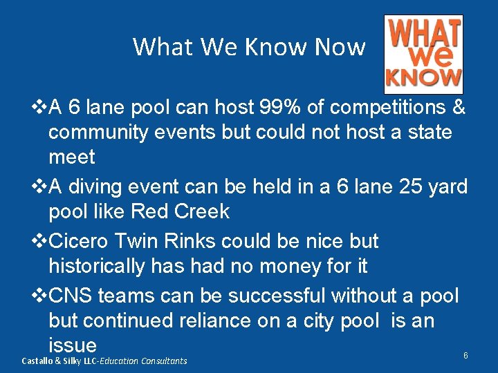 District Swimming Pool Study North Syracuse Central School
