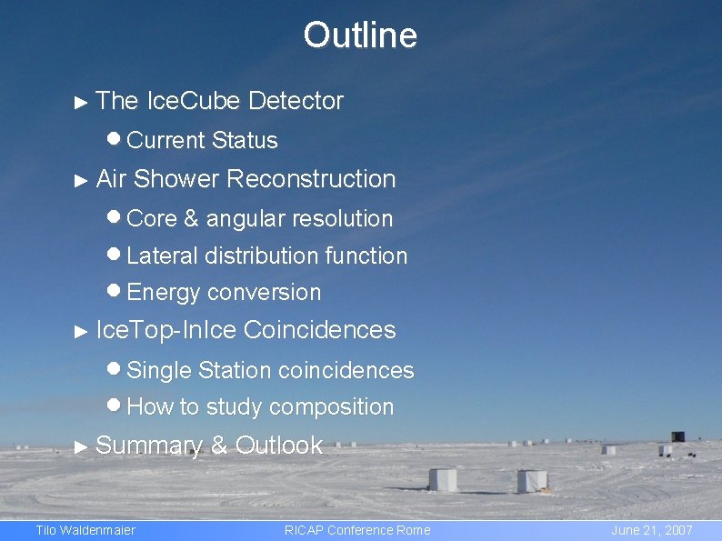 Ice Top Cosmic Ray Physics with Ice Cube