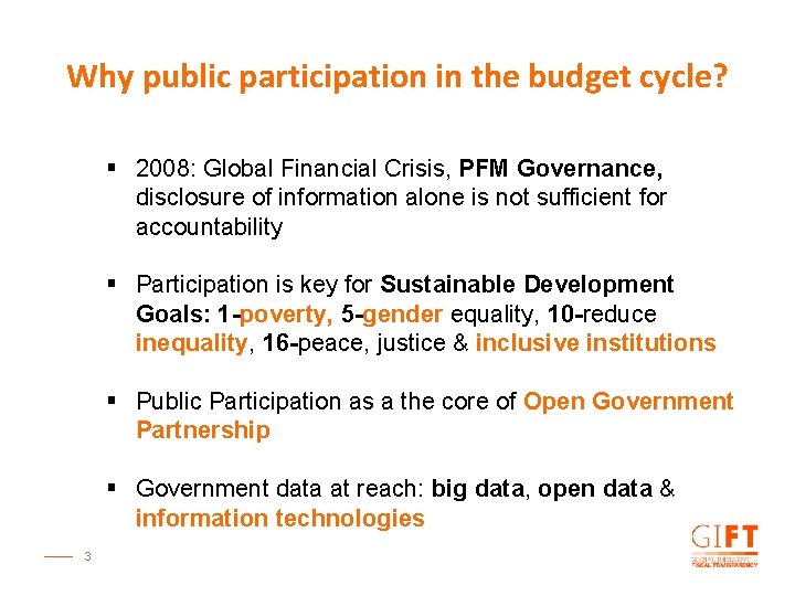 Towards greater Transparency Participation and Accountability in Africa
