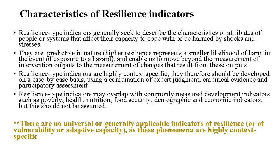 Understanding and Measuring Resilience in Programming Irish Aid