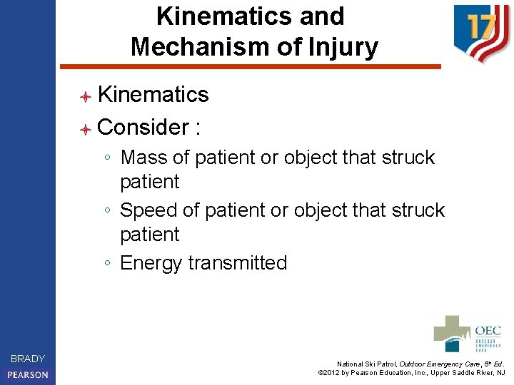 Chapter 17 Principles of Trauma BRADY National Ski