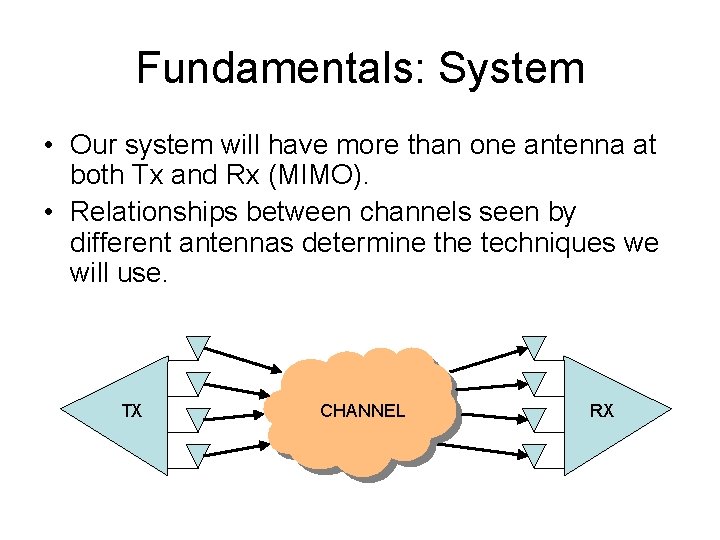 TAP Channel Measurement Fundamentals Goals and Plans Outline