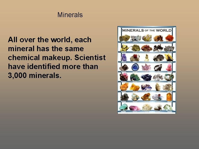 Rocks Minerals What is a Mineral A mineral