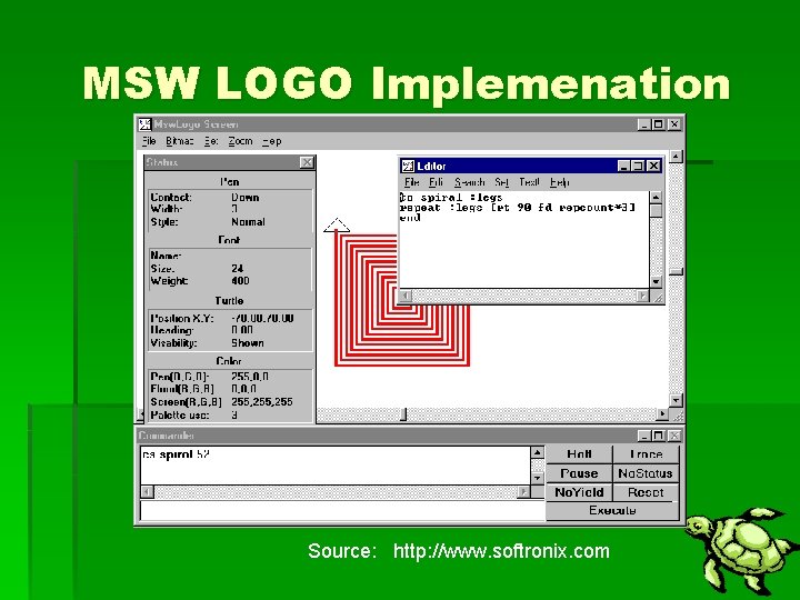 LOGO Turtle Graphics for kids History Logo from