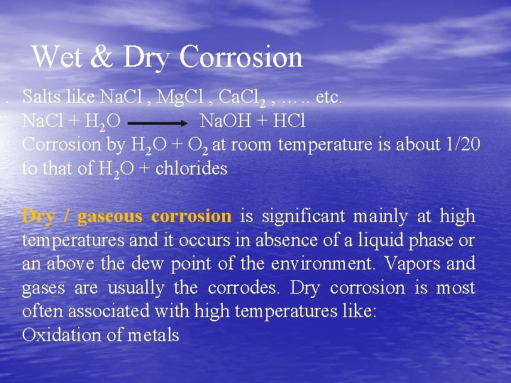 Classification of Corrosion Materials Engineering Dr Lubna Ghalib