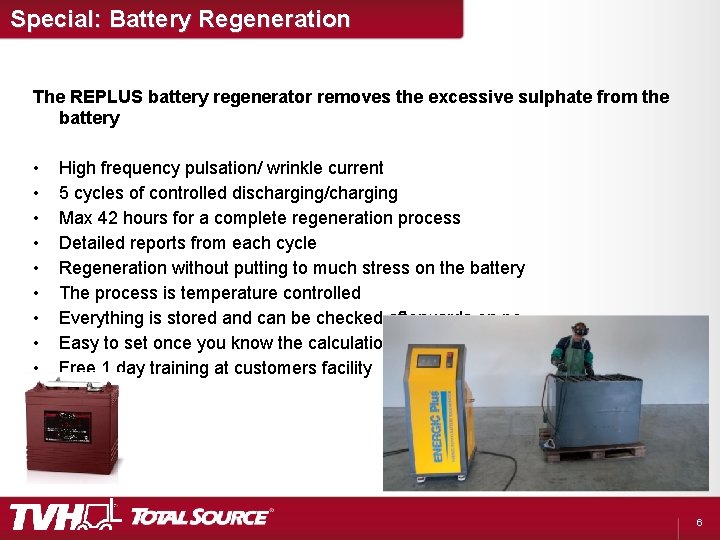 REPLUS BATTERY REGEN Technical sales support electrical products