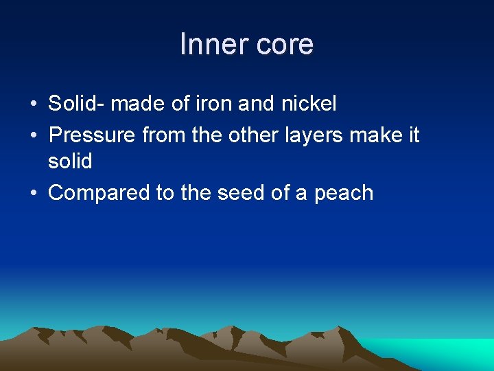 Earths Structure Earths interior is made mostly of