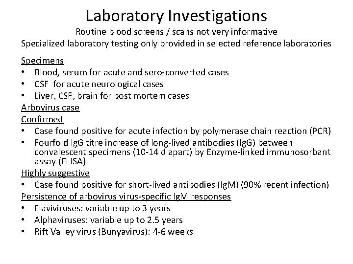 Overview of emerging and detection of arboviral disease