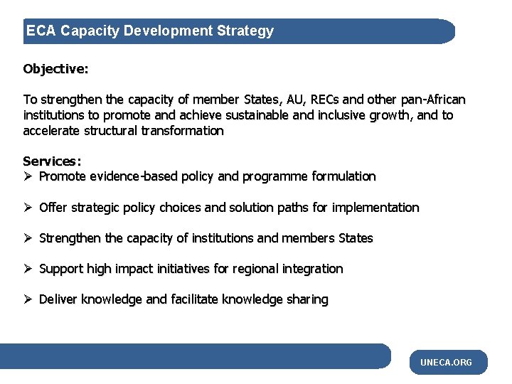 Is ECA Building Capacity for National Development Planning