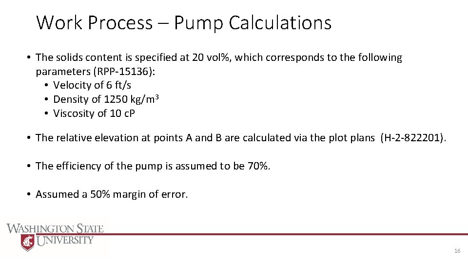 Booster Pump Design for Transporting Slurry from SY102