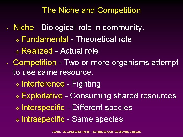 Living In Ecosystems Chapter 30 Copyright Mc GrawHill