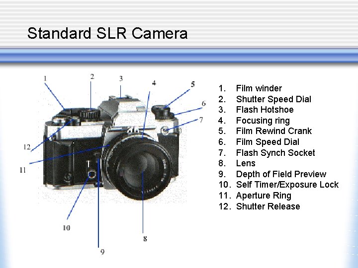 Standard SLR Camera 1 2 3 4 5