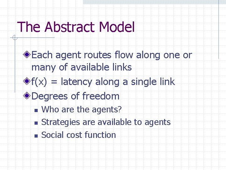 Mechanisms for Internet Routing Aditya Akella Shuchi Chawla