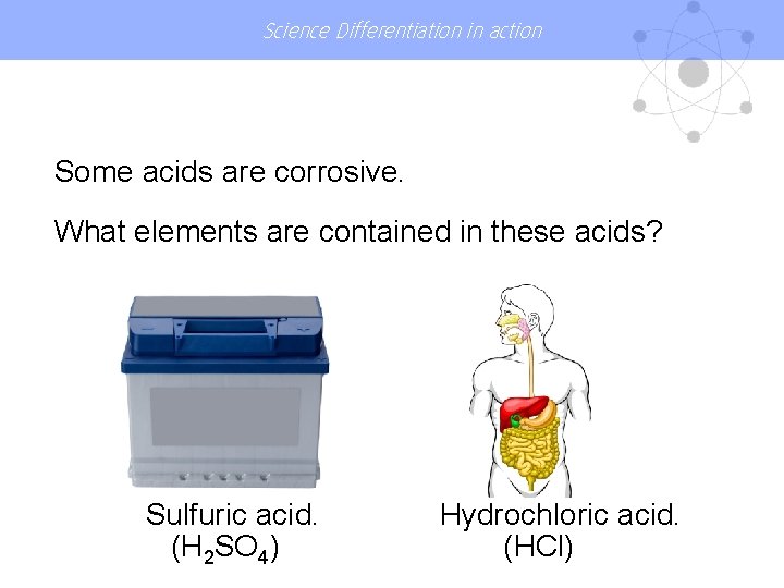 Lesson Acids and Bases Science Differentiation in action