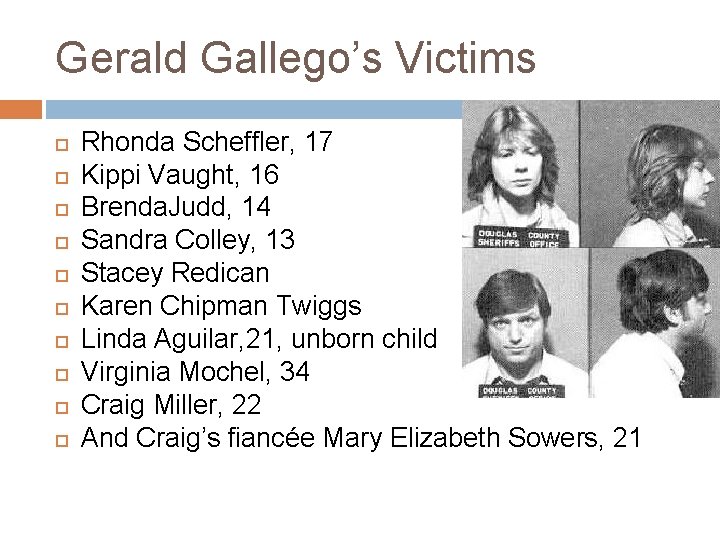 SERIAL KILLERS By Sarah Winder Gerald Gallego Born
