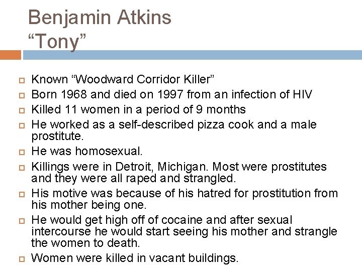 SERIAL KILLERS By Sarah Winder Gerald Gallego Born