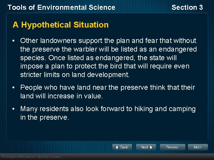 Tools of Environmental Science Section 3 Making Informed