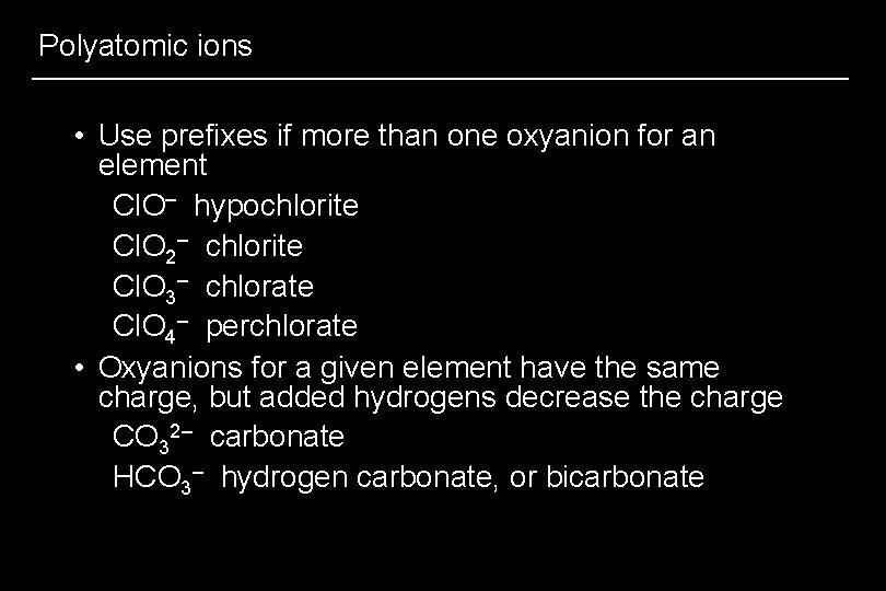 Chapter 5 Nomenclature Chemistry 1020 Interpretive chemistry Andy