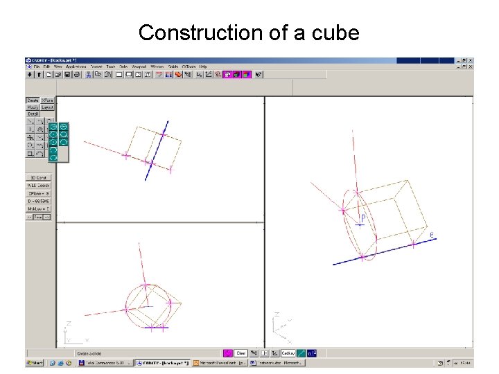 Teaching descriptive and constructive geometry at the Department