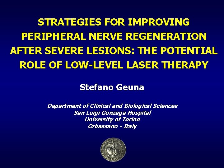 STRATEGIES FOR IMPROVING PERIPHERAL NERVE REGENERATION AFTER SEVERE