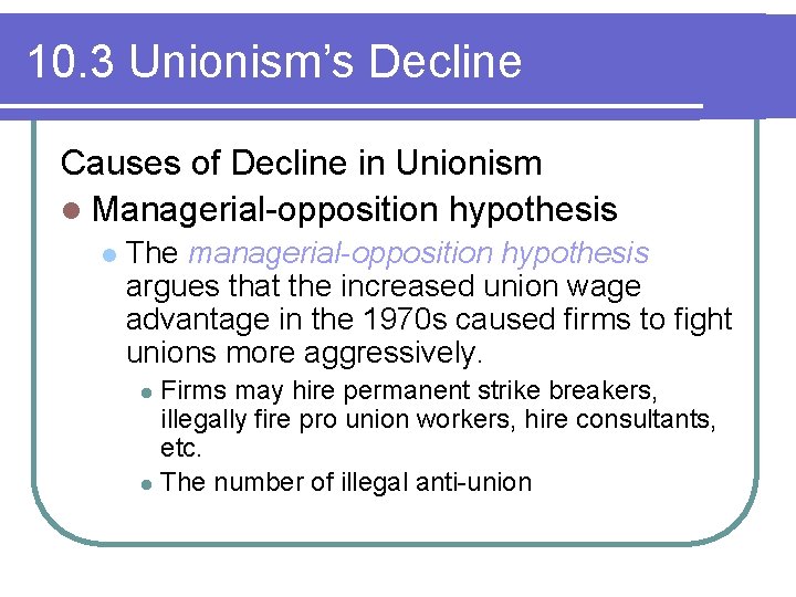Chapter 10 Labor Unions Union gives strength Aesop