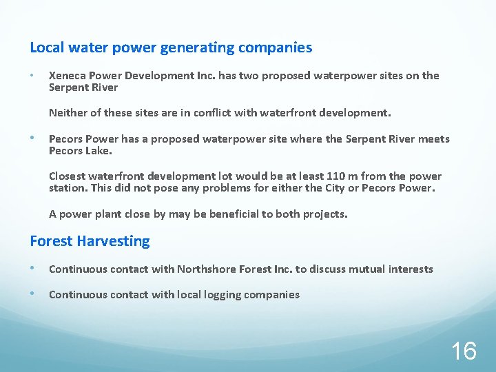 Elliot Lake Waterfront Development Project Phase II Presentation