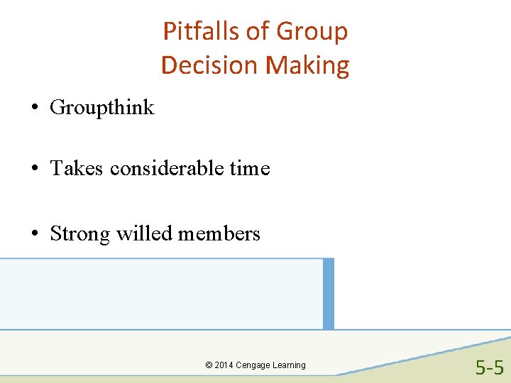 Chapter 5 Planning and Decision Making 2014 Cengage