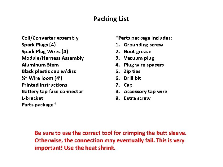 2 0 Installation Instructions Important notice before you