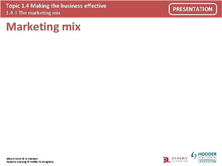 Topic 1 4 Making the business effective 1