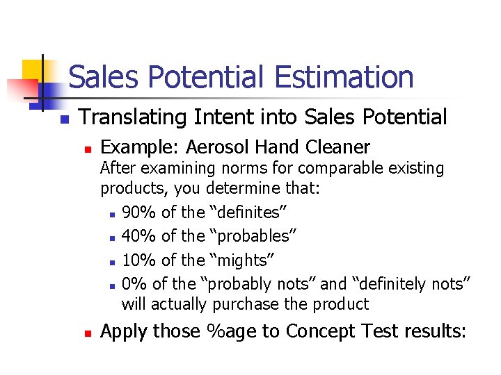 New Product Strategy Sales Forecasting February 27 2007