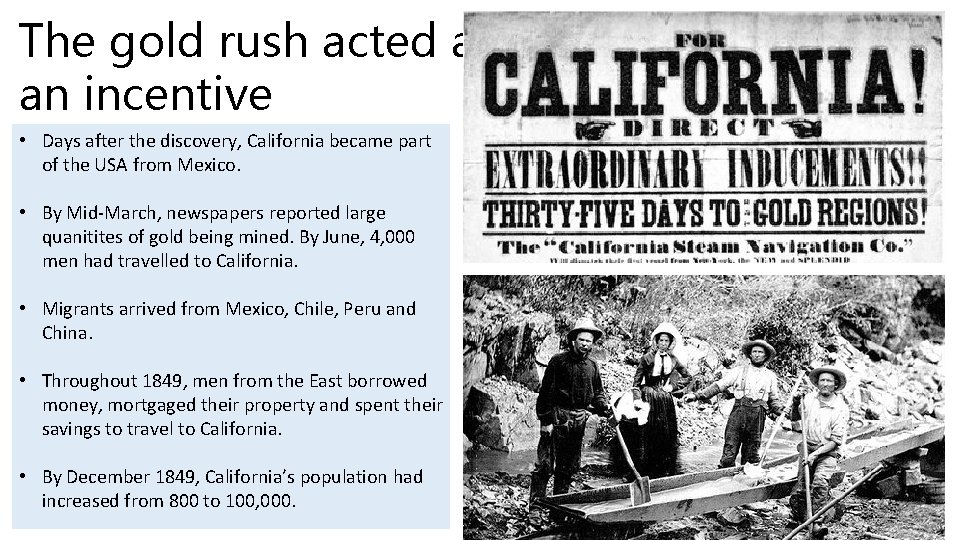 What caused people to migrate west in the
