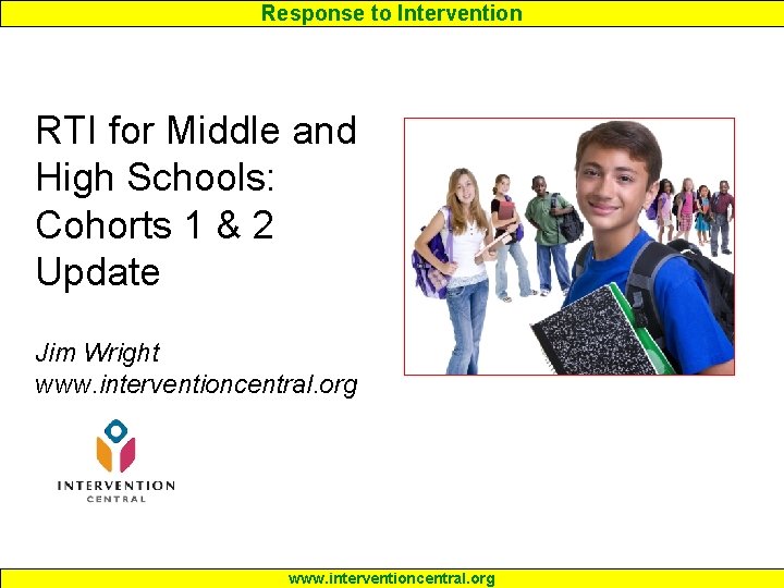 Response to Intervention RTI for Middle and High