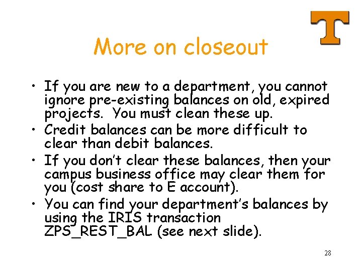 Cost Transfers Closeout Date Presenter Name Presenter Phone