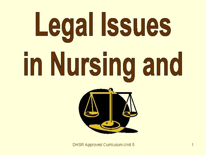 DHSR Approved CurriculumUnit 5 1 DHSR Approved CurriculumUnit