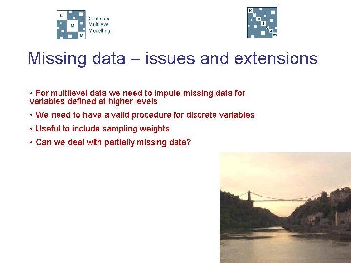 Missing data issues and extensions For multilevel data