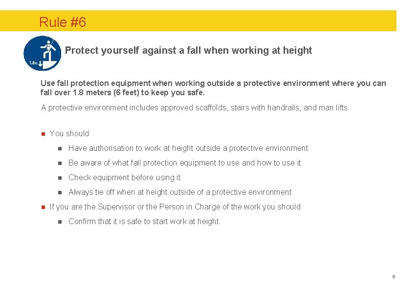 LifeSaving Rules Guidance for employee and sub contractor
