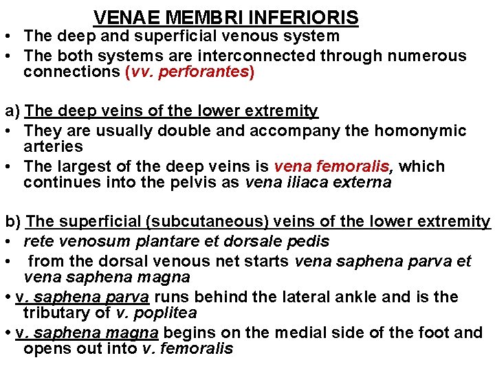 VENAE The wall of the veins reduced muscle